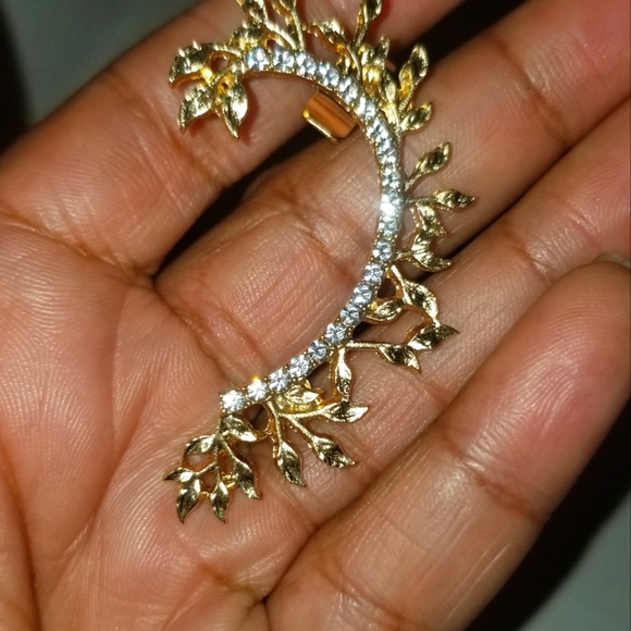Jewelry | Gold And Rhinestone Ear Cuff | Poshmark